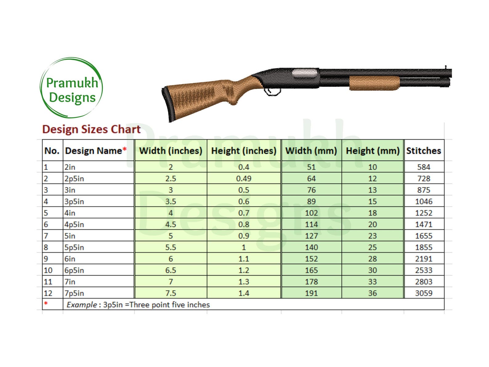 Shotgun Embroidery Design (2–7.5 Inch) – Mini Shotgun, Silhouette ...