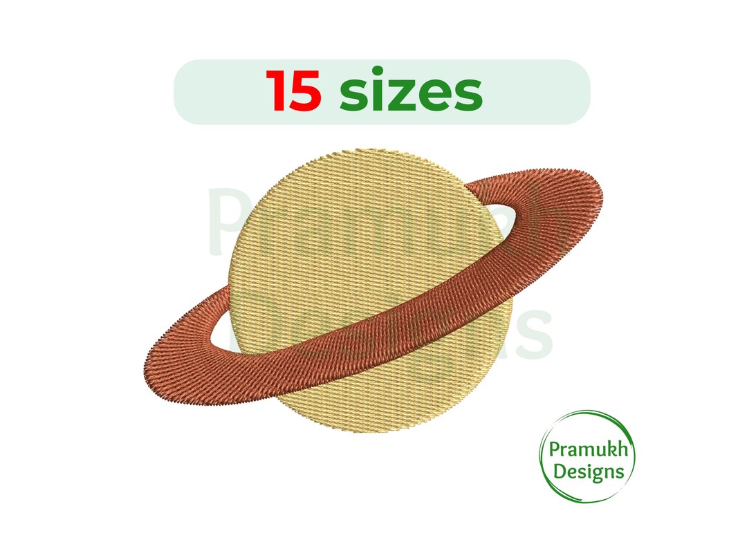 Saturn Embroidery Design. Mini Saturn. Machine Embroidery Design ...