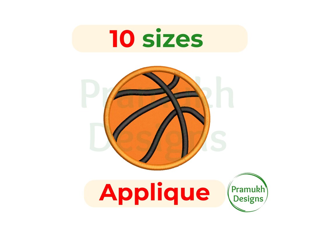 Basketball Applique Design. Basketball Applique Embroidery Design ...