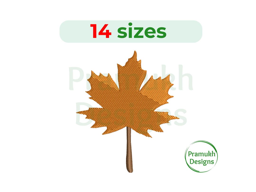 Maple Leaf Embroidery Design. Mini Maple Leaf. Maple Leaf Silhouette ...