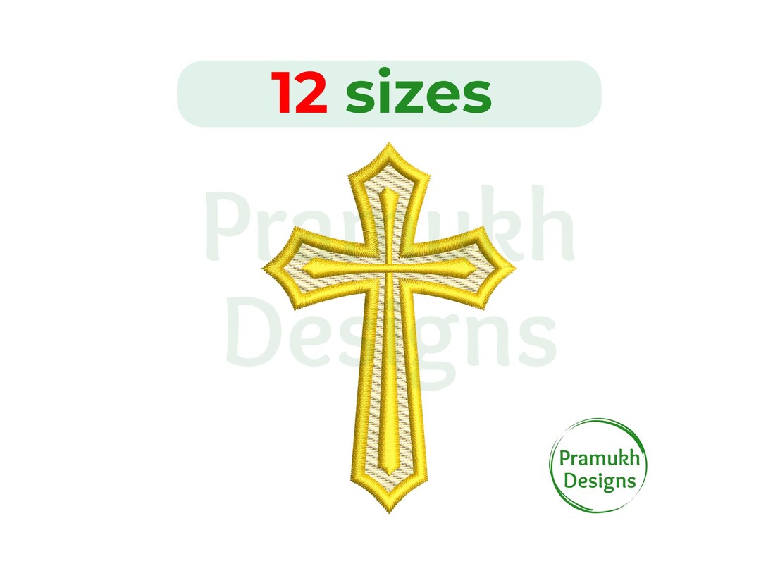 Holy Cross Embroidery Design. Easter Cross Embroidery. Christian Cross ...