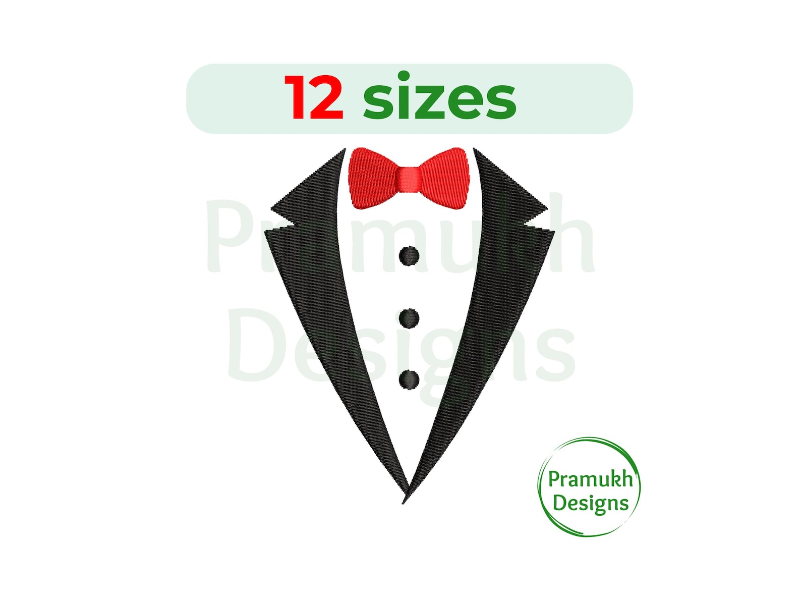 Tuxedo Embroidery Design (2–7.5 Inch) – Mini Tuxedo, Silhouette, Suit ...