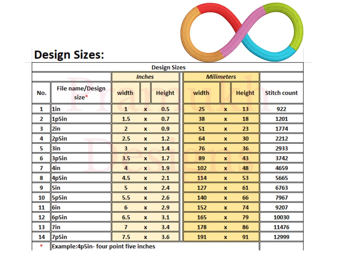 Infinity Symbol Embroidery Design. Mini Infinity Symbol. Infinity ...