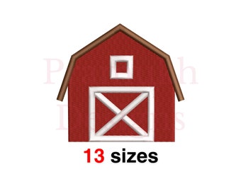 Farm Embroidery Design. Field Embroidery Barn Mini Embroidery. Barn ...