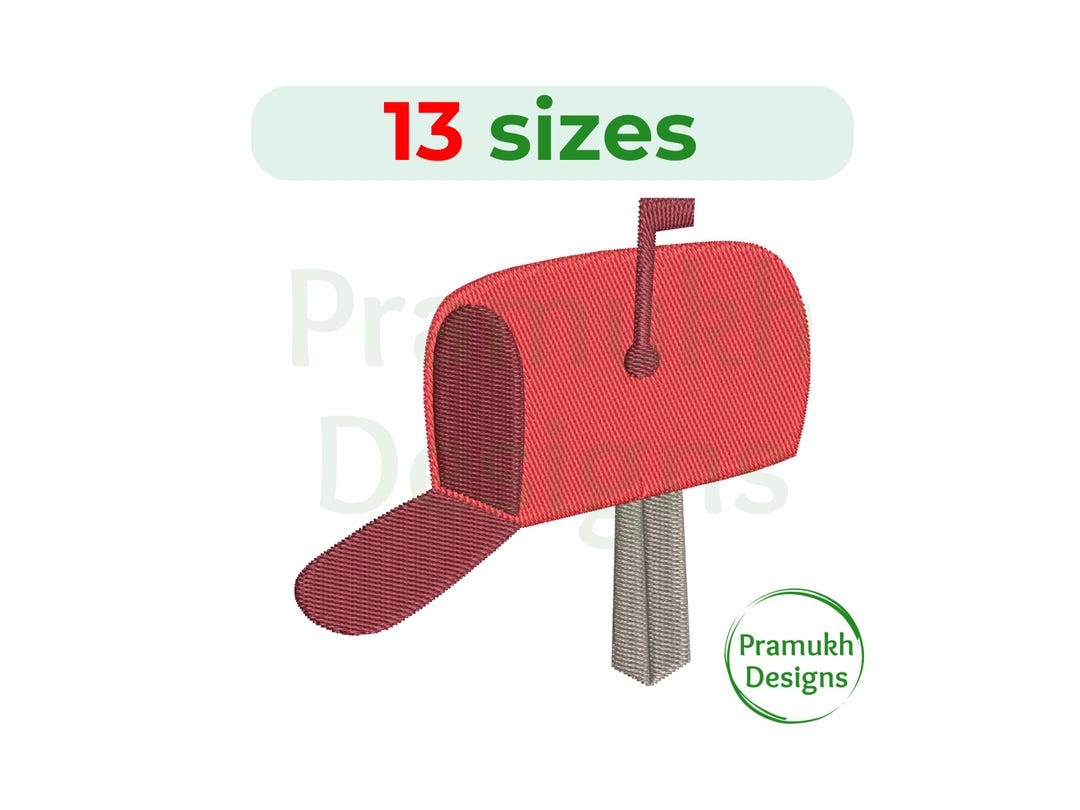 Mailbox Embroidery Design. Mailbox Mini Design. Mailbox Silhouette ...