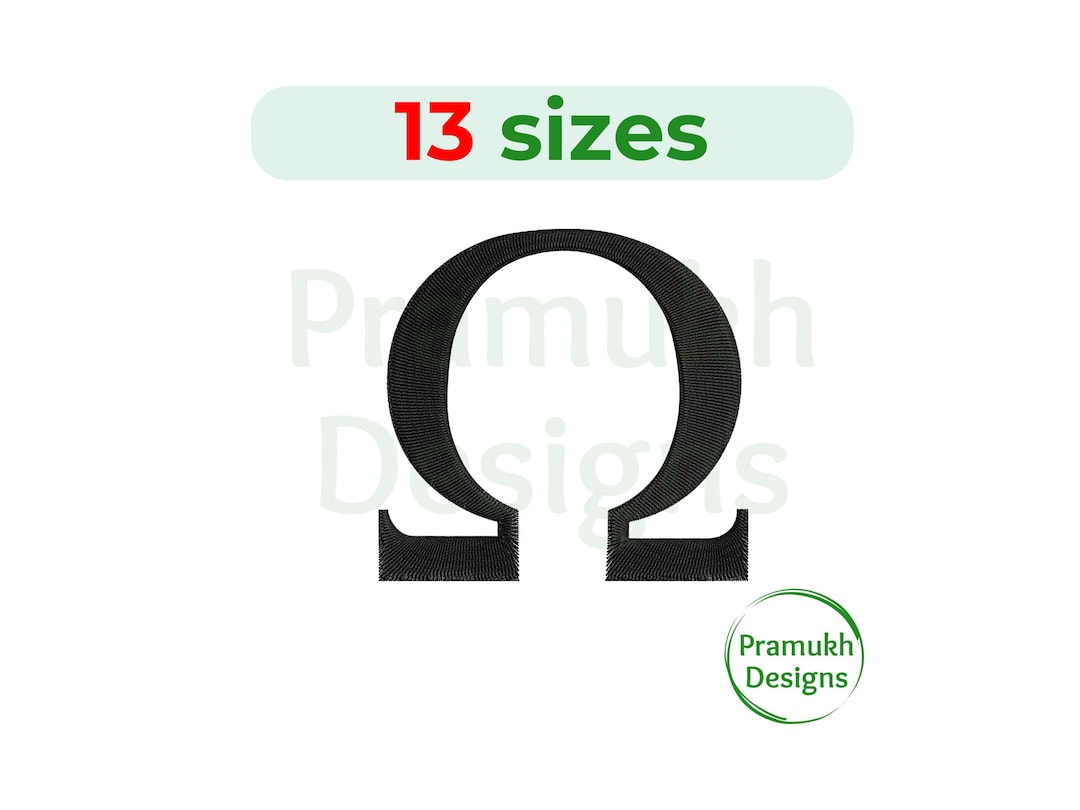 Omega Symbol Embroidery Design. Omega Symbol Mini. Omega Symbol ...