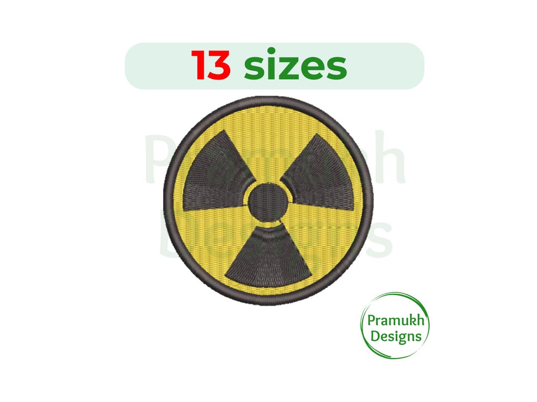 Radioactive Symbol Embroidery Design. Radioactive Symbol Silhouette ...