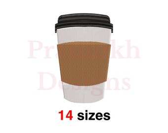 Coffee Cup Embroidery Design. Coffee Cup Mini Embroidery Design ...