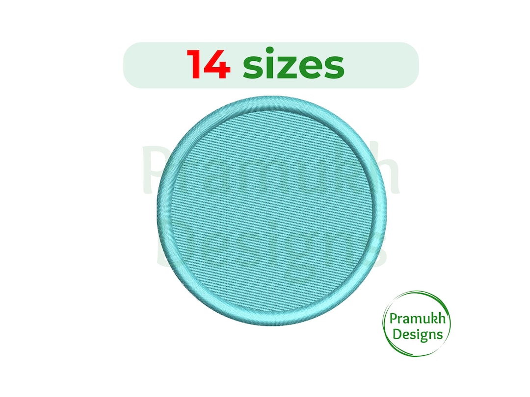 Circle Embroidery Design (1–7.5 Inch) – Mini Filled Circle, Embroidery ...