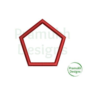 Pentagon Applique Embroidery Design. Pentagon Embroidery Design ...