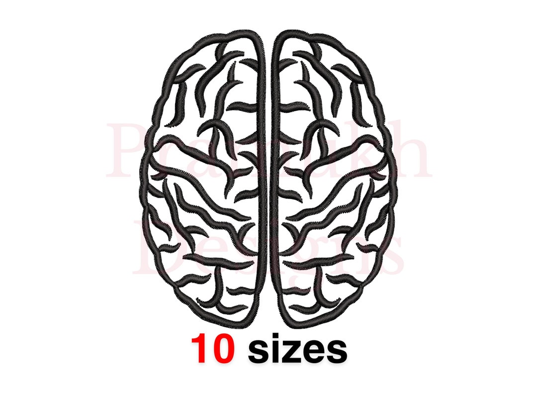 Brain Embroidery Design. Medical Embroidery. Brain Cerebrum Designs ...