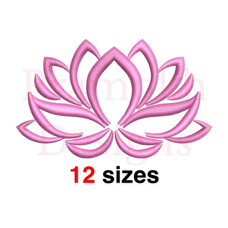 Lotus Flower Embroidery - Etsy