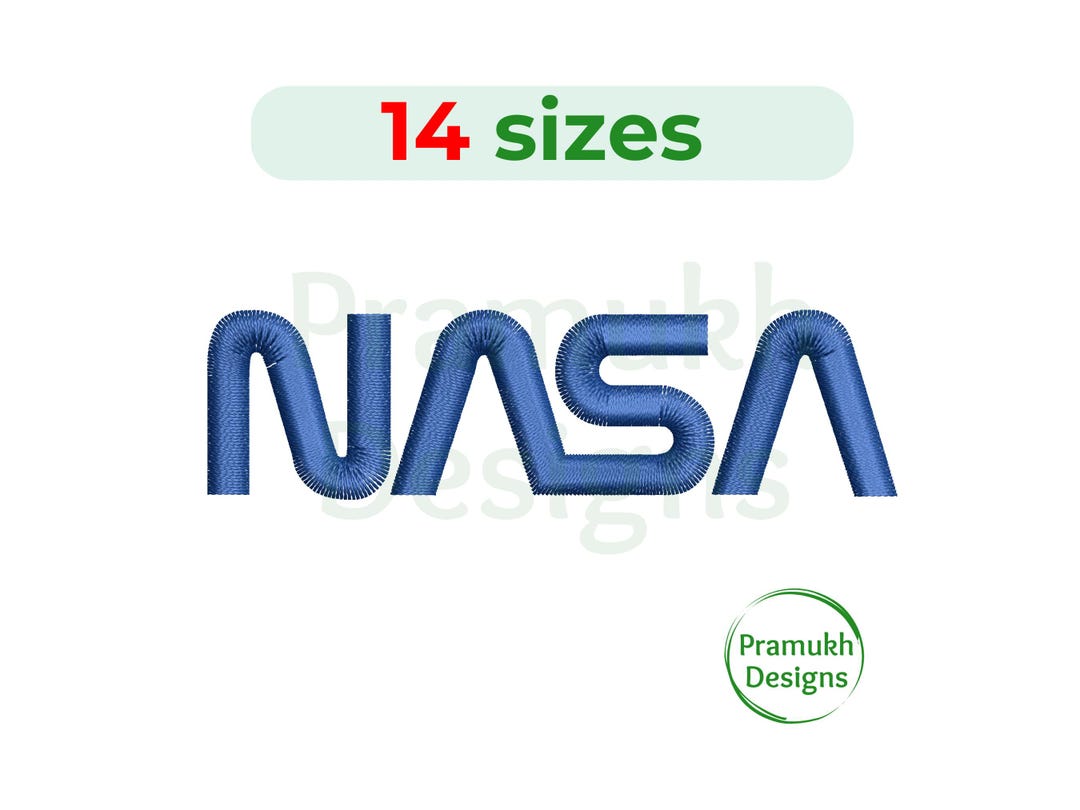 NASA Embroidery Design (1–7.5 Inch) – Mini NASA, Silhouette, Space ...