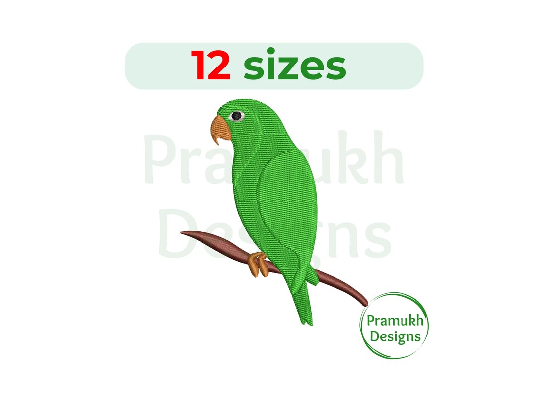 Parrot Embroidery Design. Parrot Mini Design. Parrot Silhouette ...