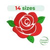 Abstract Rose Outline Embroidery Design – 5 Sizes, Instant Download - Etsy