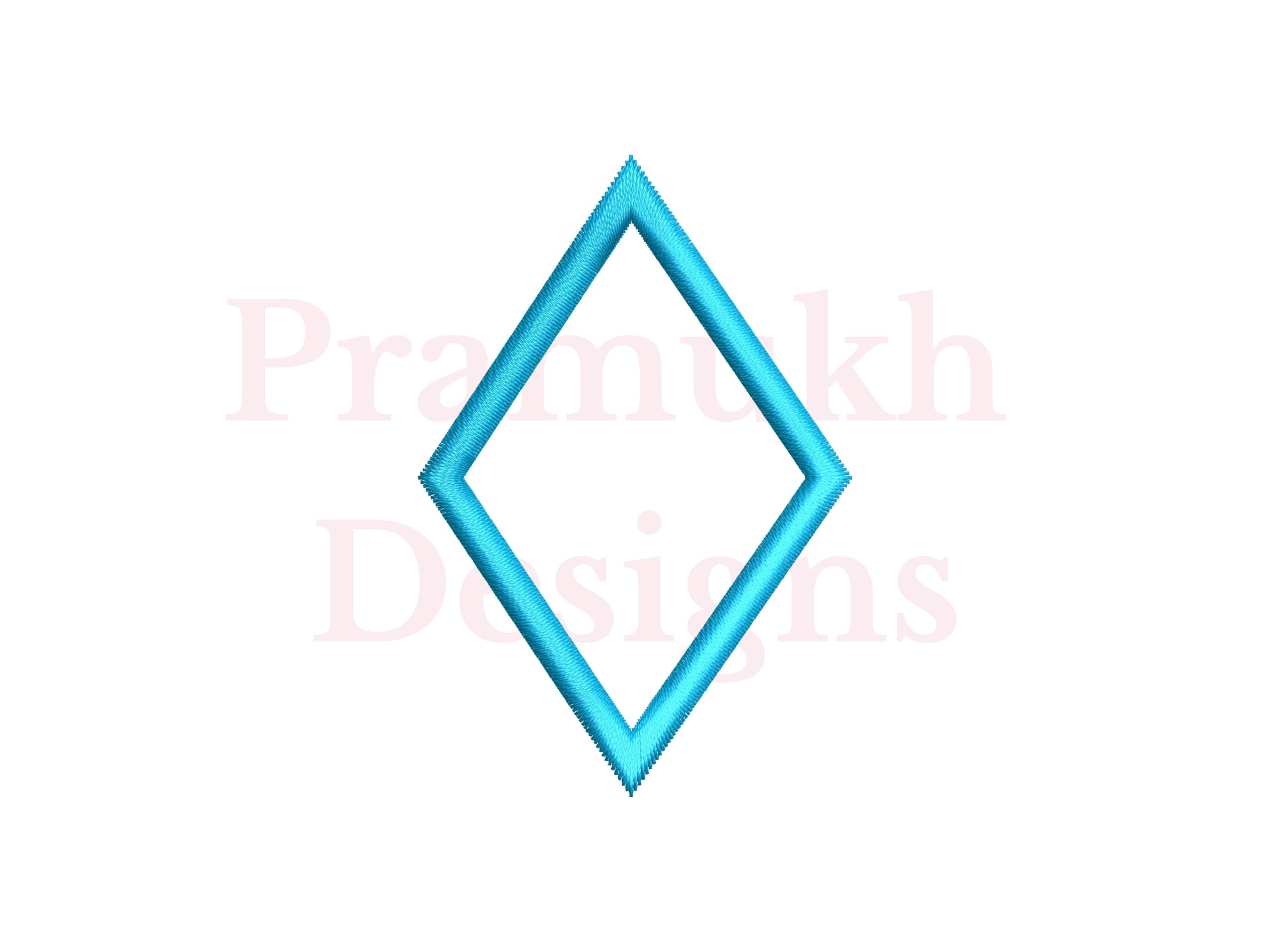 Diamond Shape Applique Embroidery Design. Diamond Embroidery Design ...