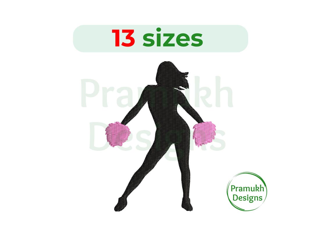 Cheerleader Embroidery Design. Machine Embroidery Design. Cheerleader ...