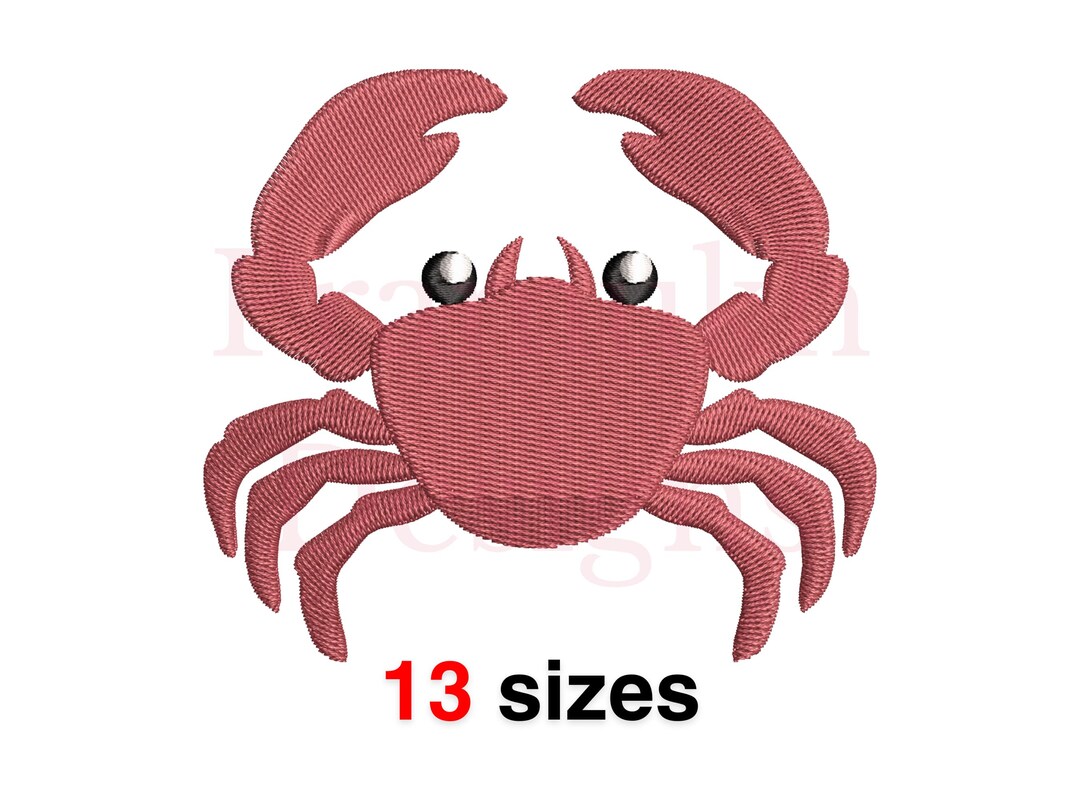 Crab Embroidery Design. Crab Silhouette. Crab Mini Embroidery. Crab ...