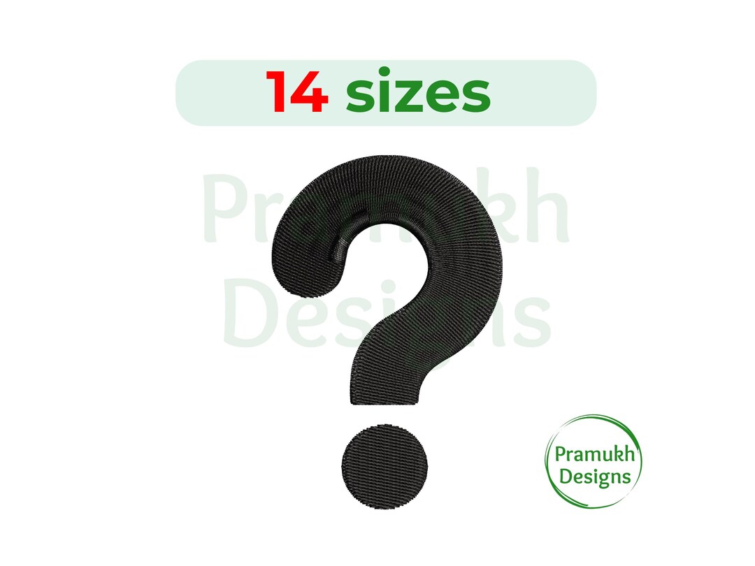 Question Mark Embroidery Design. Question Mark Mini. Question Mark ...
