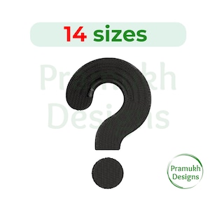 Question Mark Embroidery Design. Question Mark Mini. Question Mark ...