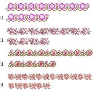 10 Embroidery Border Designs Bundle 2 Sizes Instant Digital Download - Etsy
