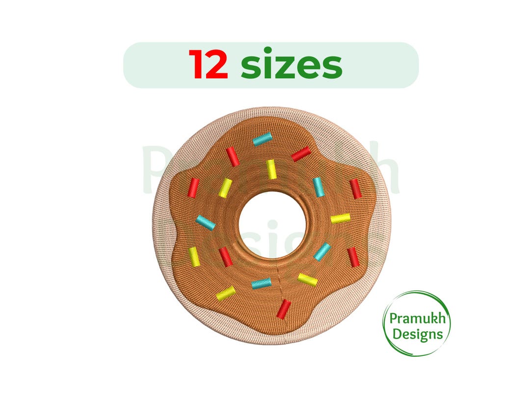 Donut Embroidery Design. Mini Donut. Donut Embroidery File. Machine ...