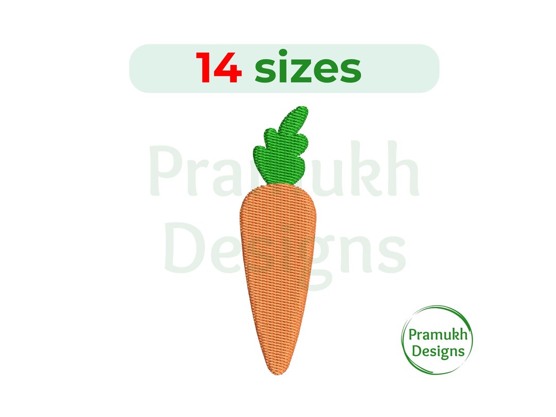 Carrot Embroidery Design. Mini Carrot. Machine Embroidery Design ...