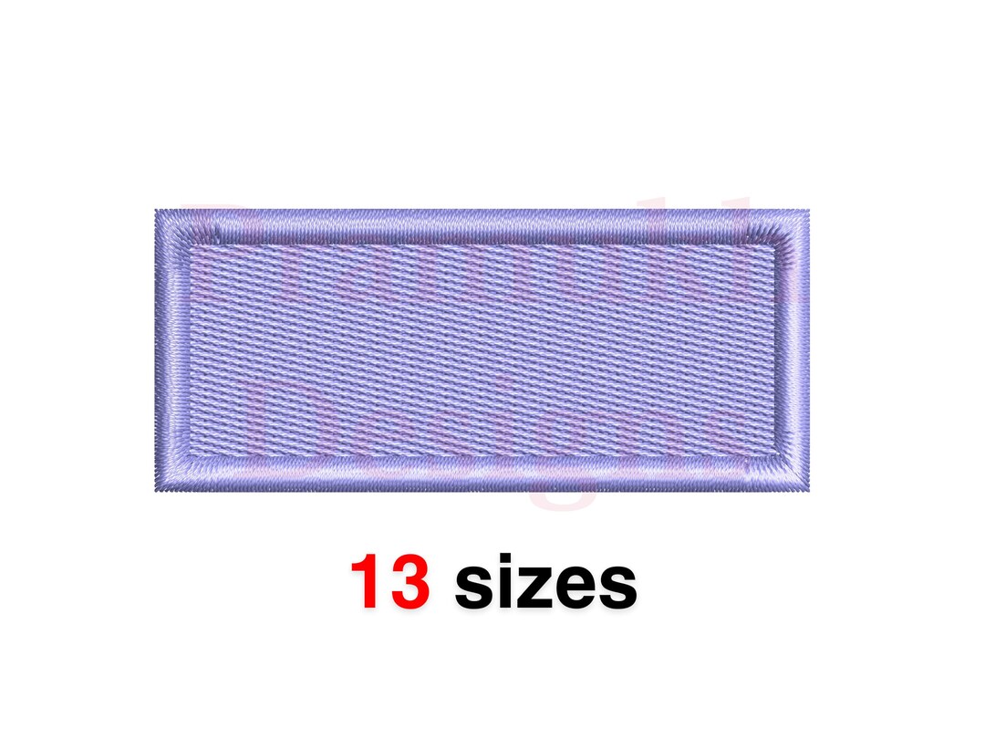 Sharp Rectangle Embroidery Design. Rectangle Mini. Rectangle Filled ...