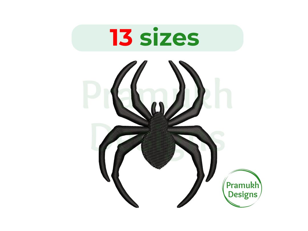 Spider Machine Embroidery Design (1.5–7.5 Inch) – Mini Spider ...