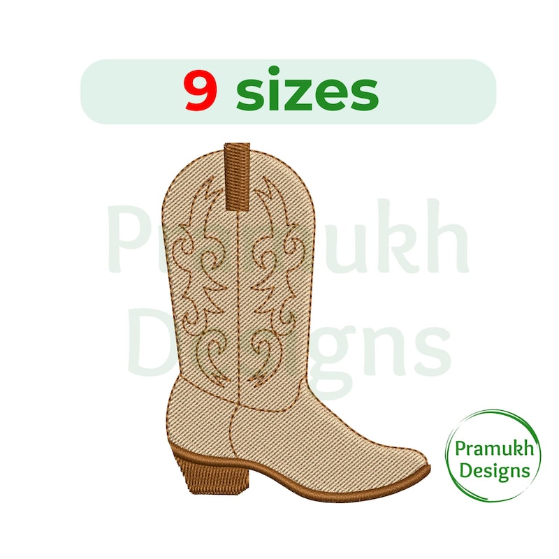 Fall Cowboy Boot Embroidery Design - Etsy