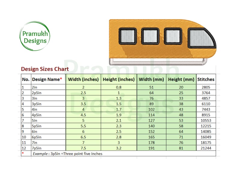 Monorail Embroidery Design (2–7.5 Inch) – Mini Mono Rail, Silhouette ...