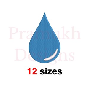 One Drop Water Embroidery Design. Water Droplet Embroidery Design ...