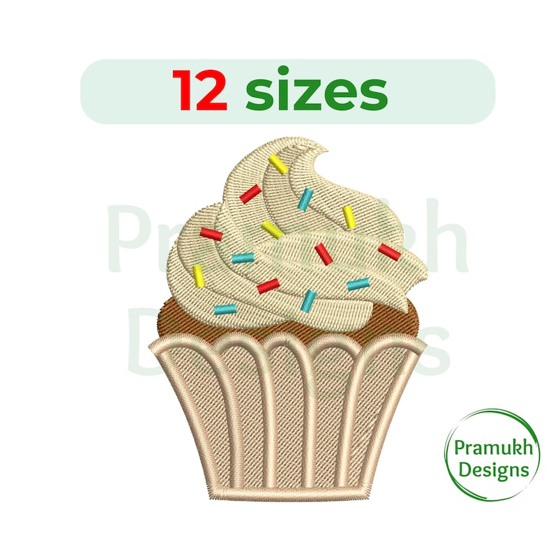 Cupcake Embroidery Design - Etsy