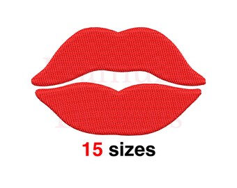 Lips Embroidery Design. Lipstick Embroidery Design. Machine Embroidery ...