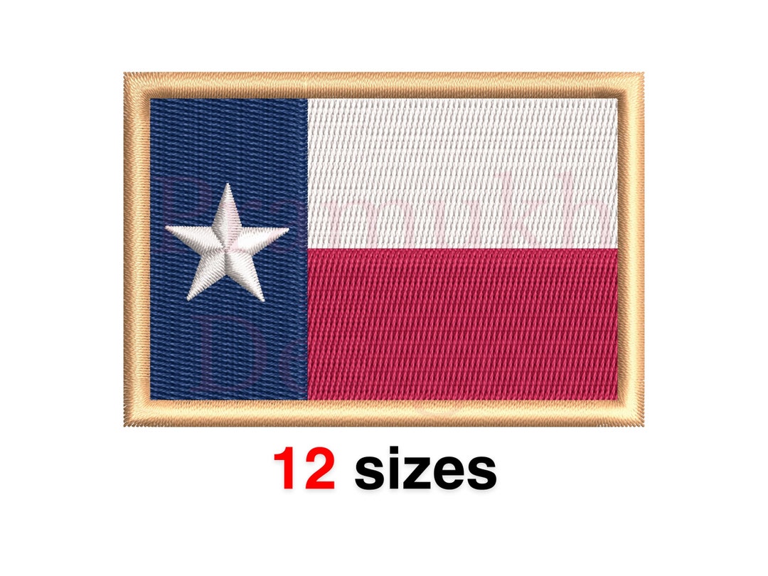 Texas Flag Embroidery Design. Texas Embroidery. Mini Texas Flag. Texas ...