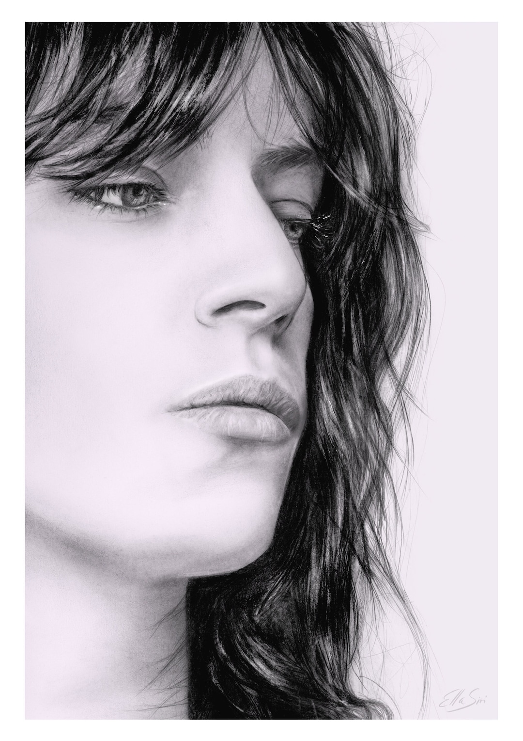 Drawing Patti Smith Pencil Portrait A5 A4 Fine Art Print Signed Print ...