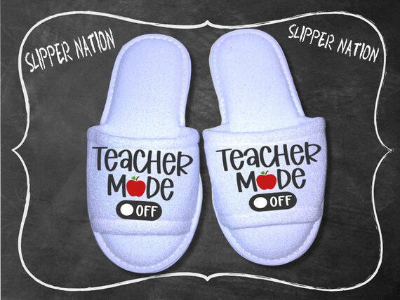 Teacher Teacher Slippers Teacher Gift Teacher Appreciation | Etsy