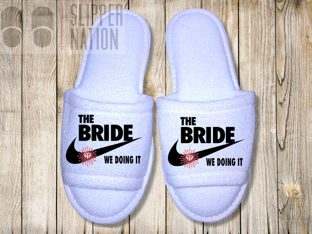 Bride, Bridesmaid Slippers, Bachelorette, Bride Slippers, - Etsy