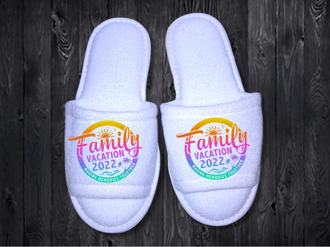 Family Vacation 2024, Family Vacation Slippers, Spa Slippers - Etsy