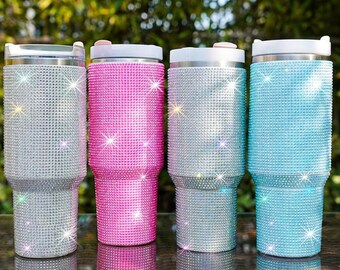 Rhinestone Stanley Cup 40 Oz Personalized Any Color Bling Diamond Gem ...