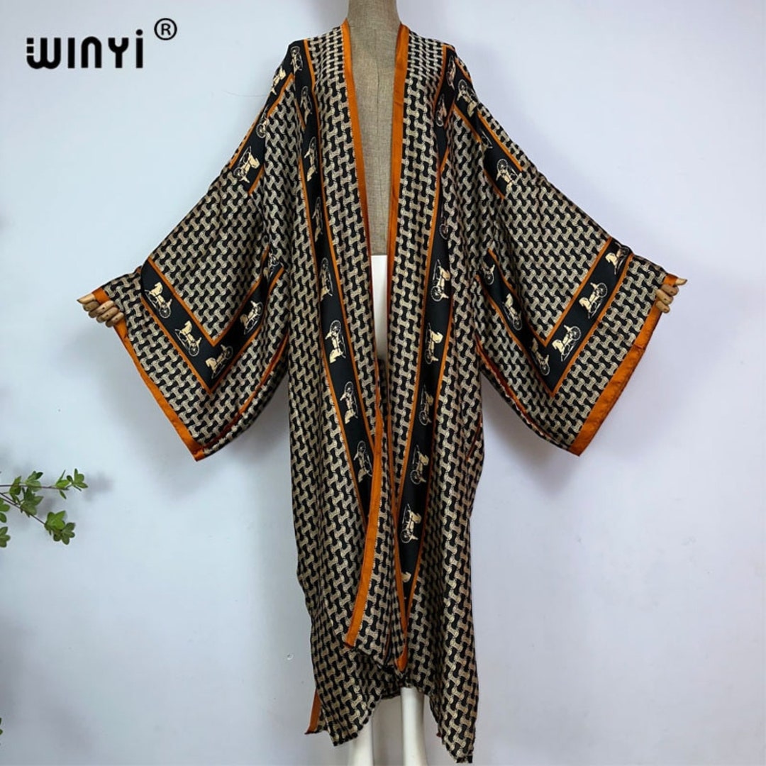 Winyi European Elegant Oversized Kimono Classic Retro - Etsy