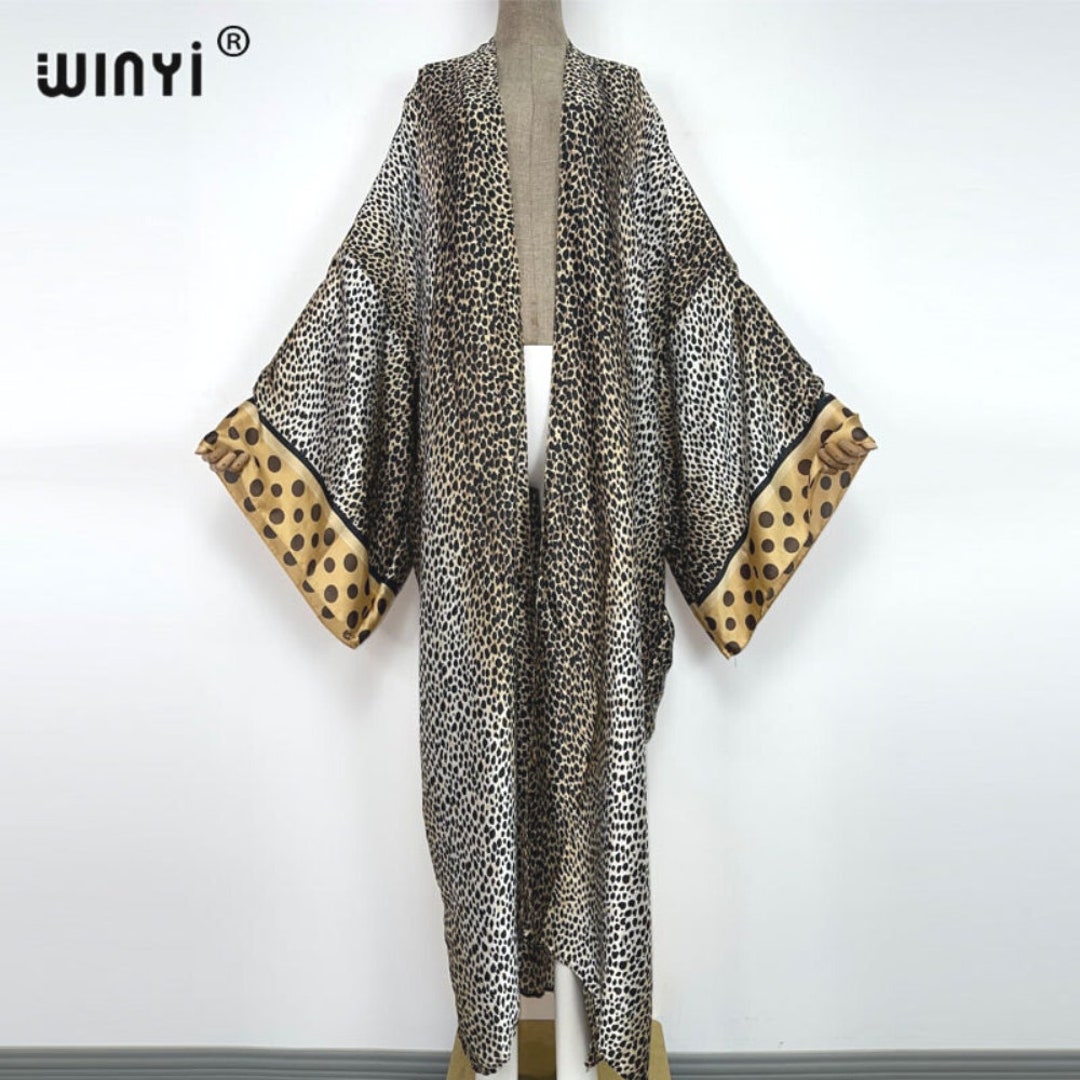Winyi Leopard Print Kimono Kimono African Animal Print - Etsy
