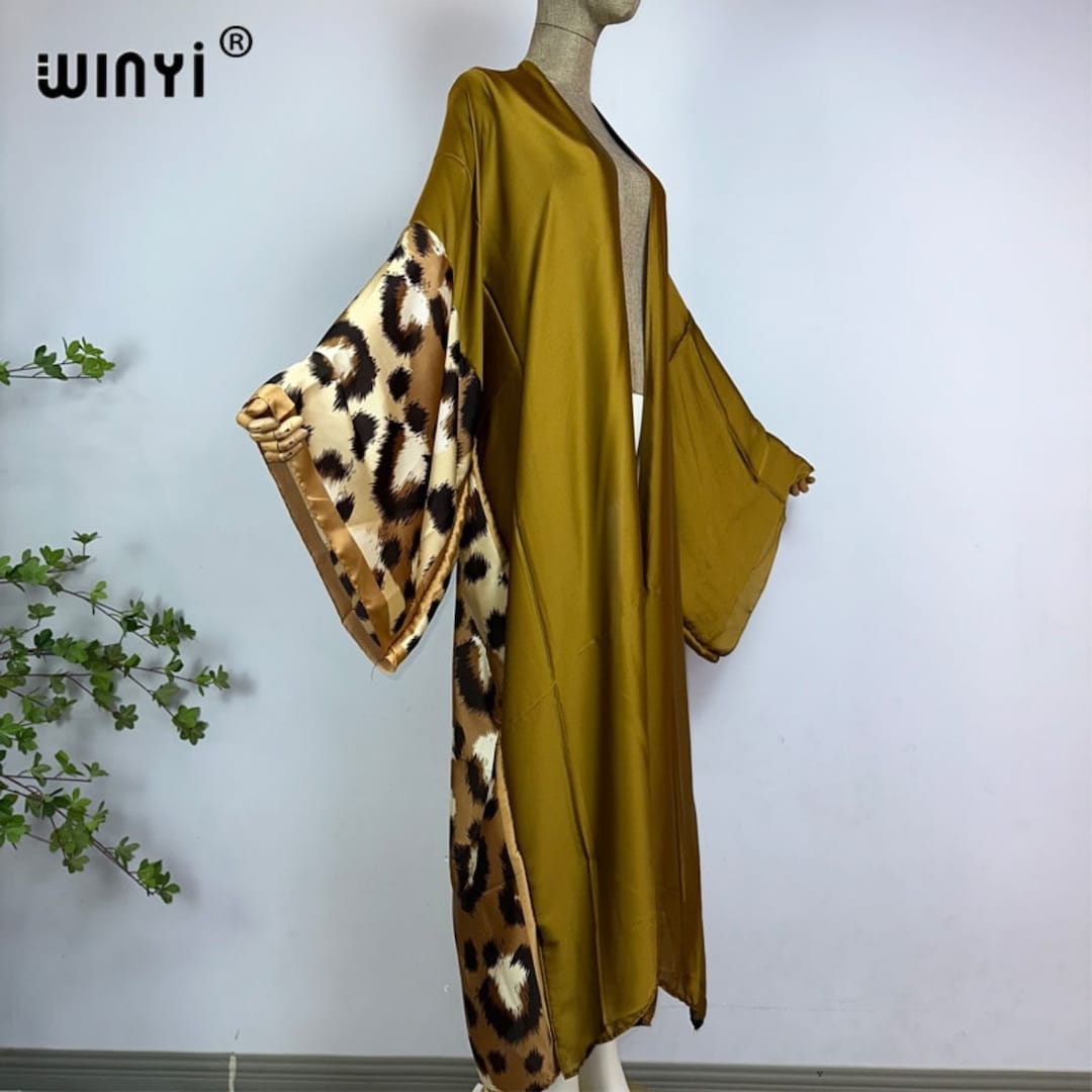 Winyi Leopard Printing Kimono Wild Animal Cardigan Outerwear - Etsy