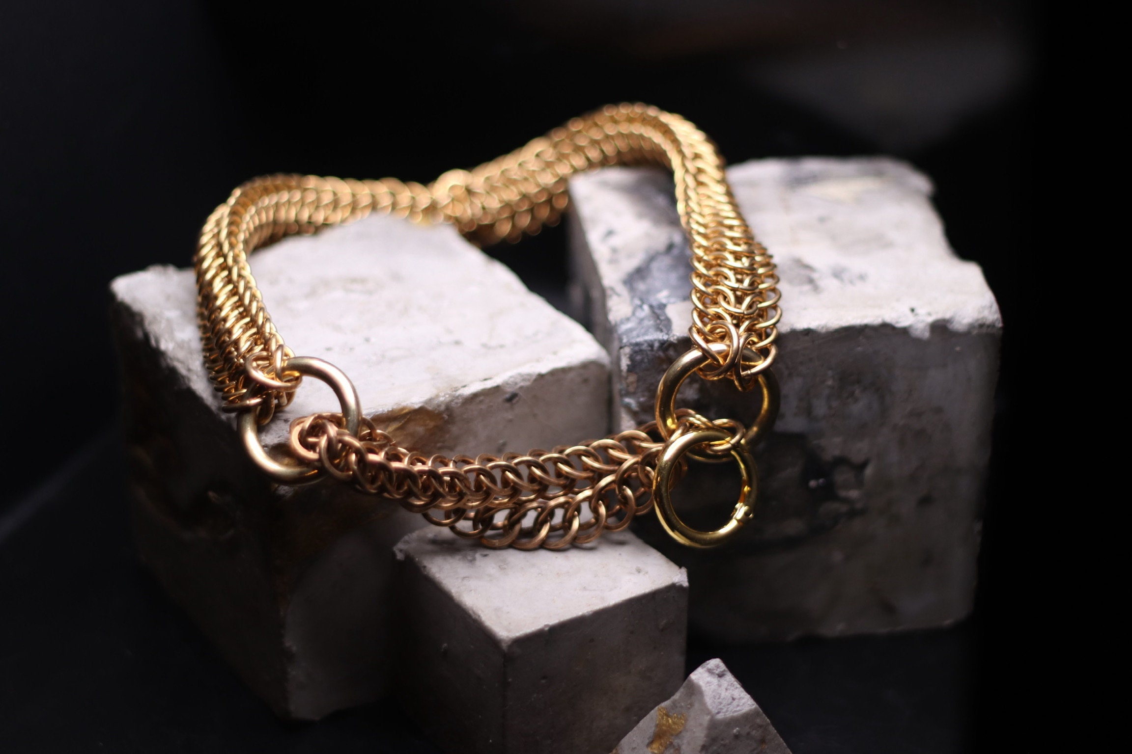 Brass Chainmail Choke Chain Collar - Etsy