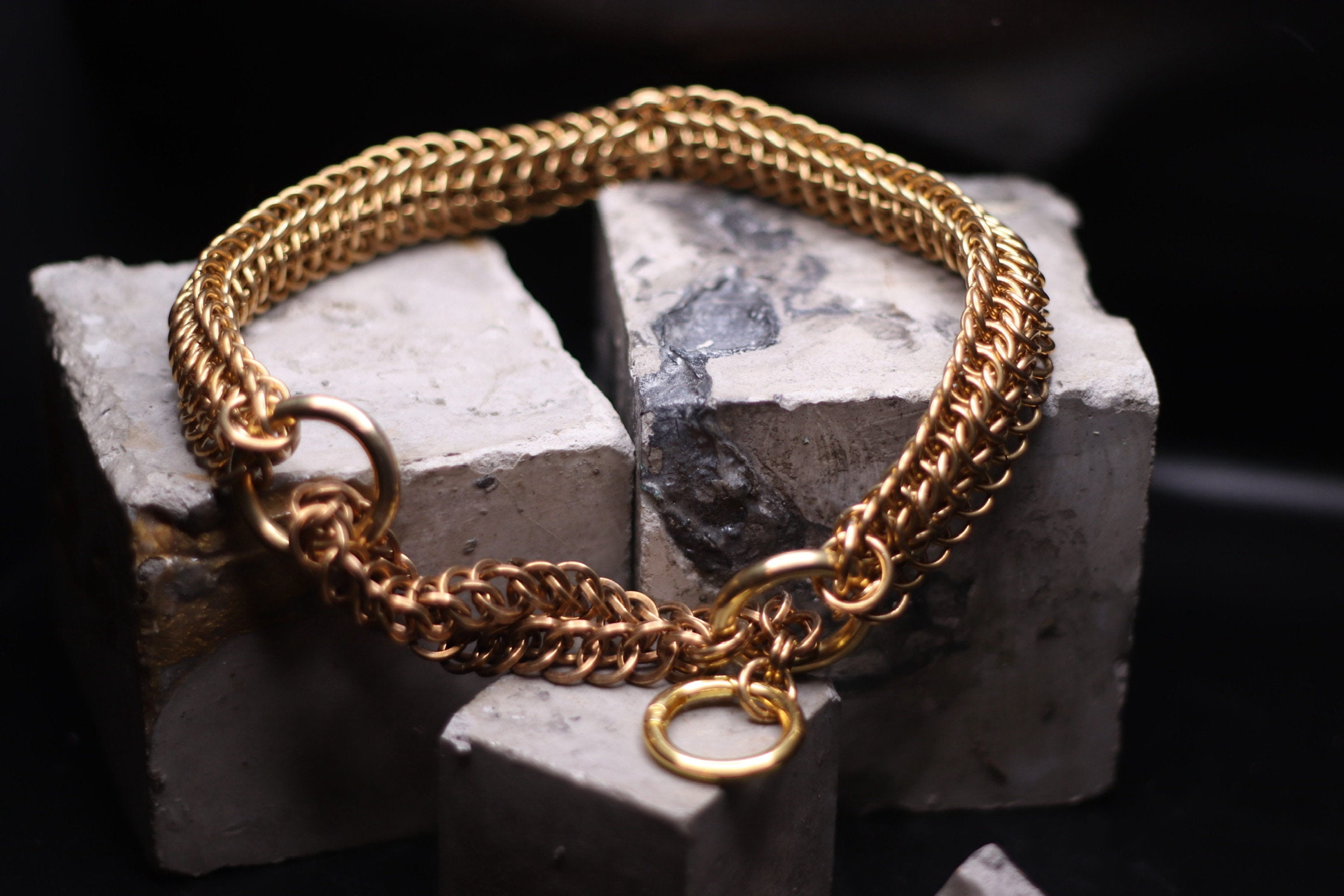 Brass Chainmail Choke Chain Collar - Etsy