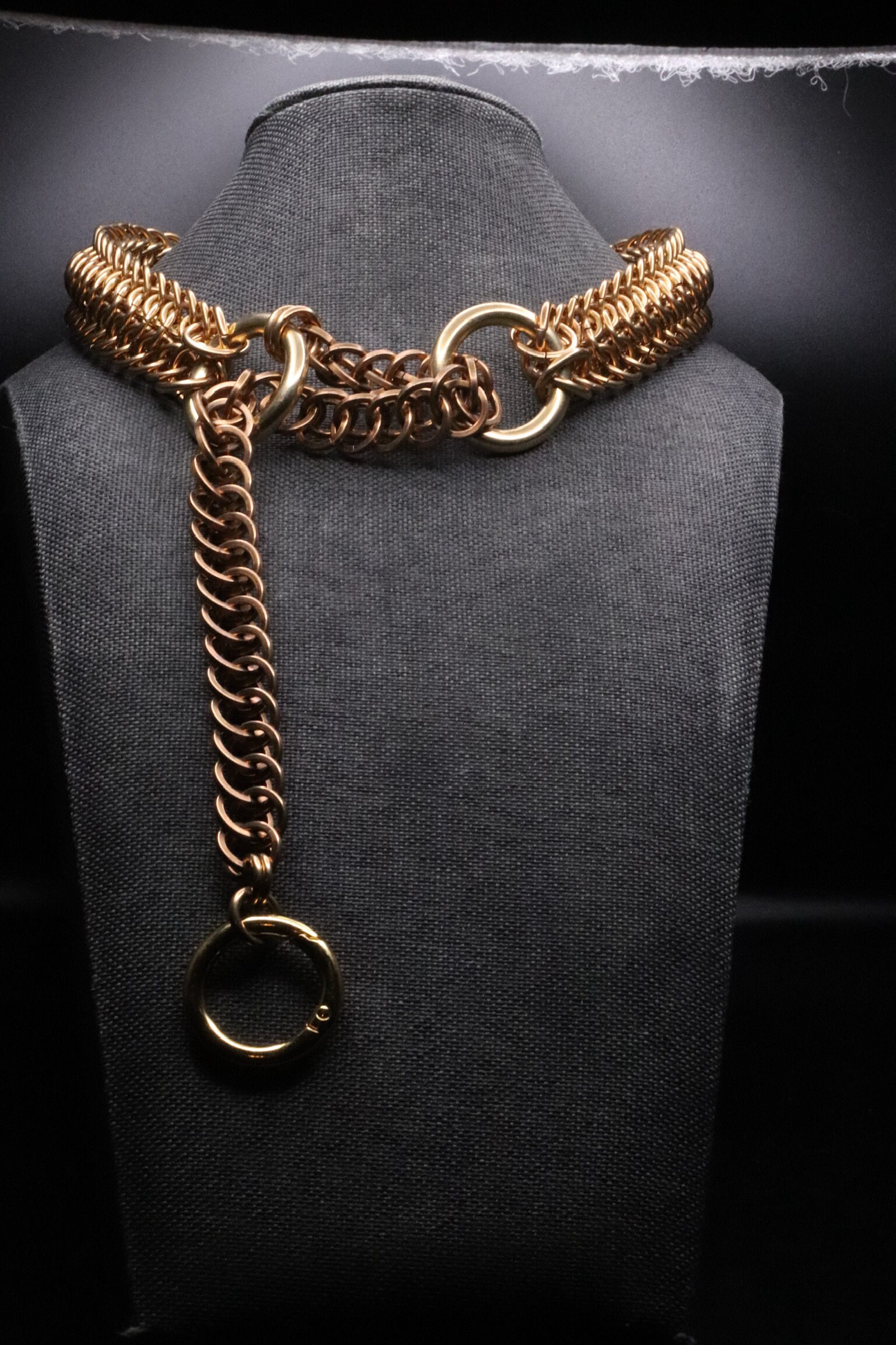 Brass Chainmail Choke Chain Collar - Etsy