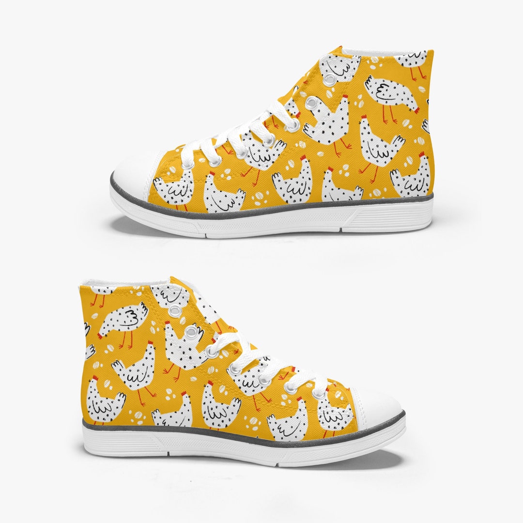 Chicken Kids Sneakers Animal Farm Shoes Chicken Lady Farm - Etsy