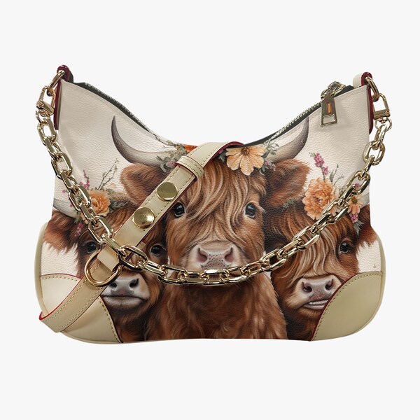 Highland Cow on Leather - Etsy