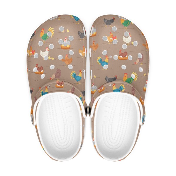 Clogs With Chicken Pattern - Etsy