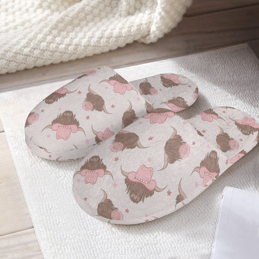 Cute Highland Cow Slippers Moo Slippers Animal Slippers - Etsy